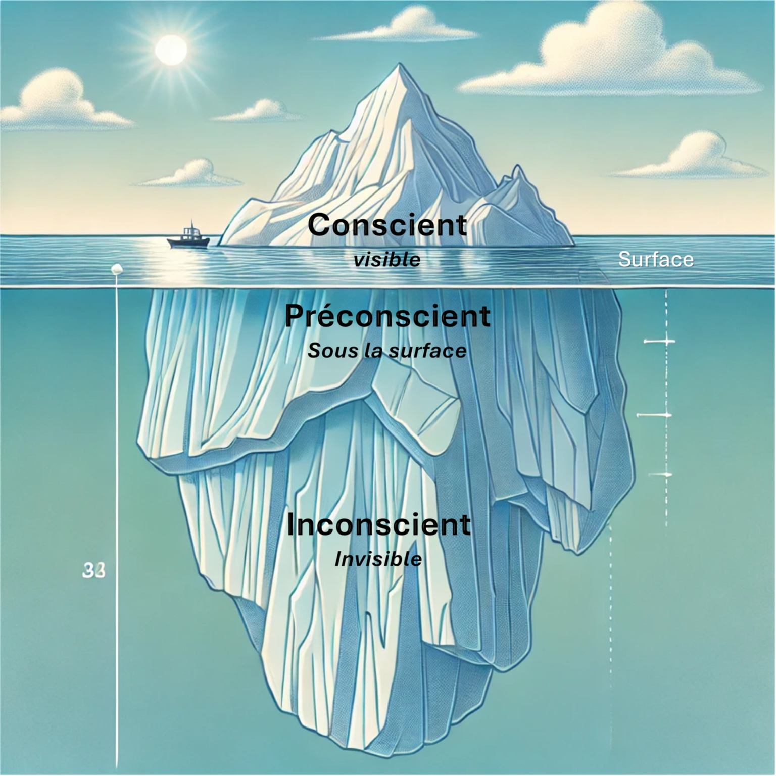 Comprendre la théorie de l’iceberg de Freud - Guidance Créative